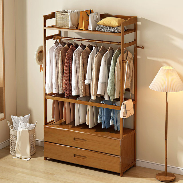 Floor-standing bedroom clothes rack rental house coat rack simple ...