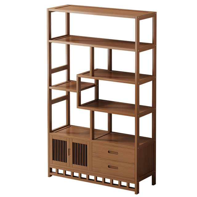 Bogu rack solid wood new Chinese tea cabinet storage rack tea display ...