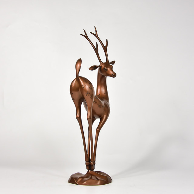 Copper sika deer pure copper deer ornaments home jewelry living room ...