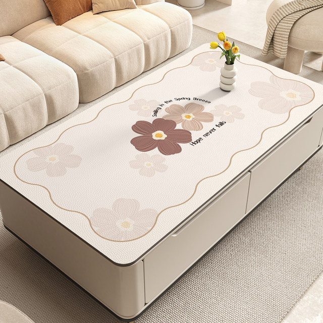 Coffee table mat, table mat, oil-proof and waterproof leather, silicone ...