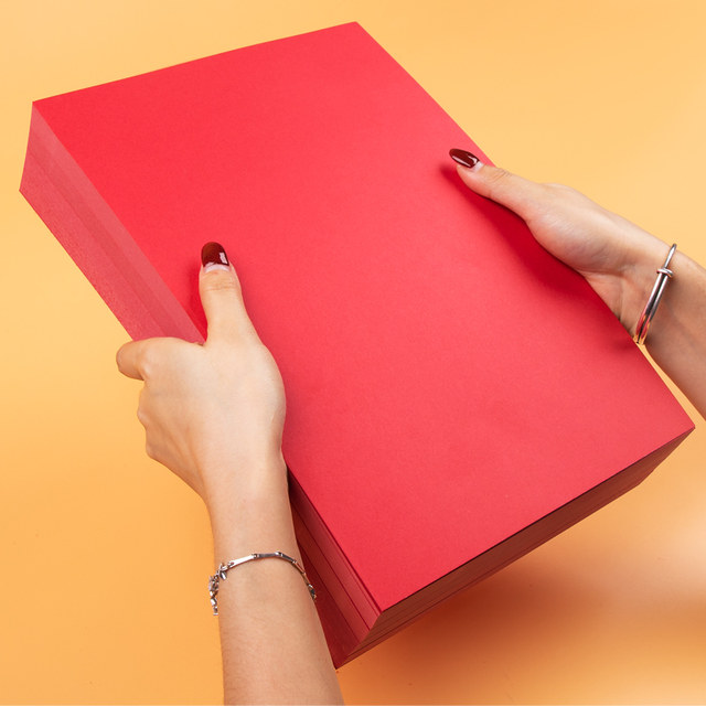 Red cardboard A4a3 Chinese red big red hard cardboard 4k8k double-sided ...