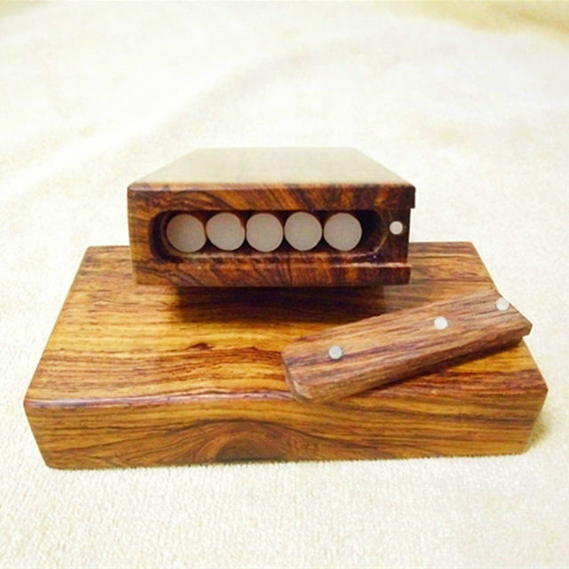 Solid wooden cigarette box 5 filled wooden cigarette box Huanghuali one ...