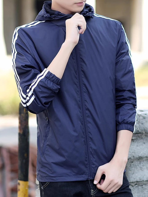 Spring and autumn sports jackets for boys, thin running windproof ...