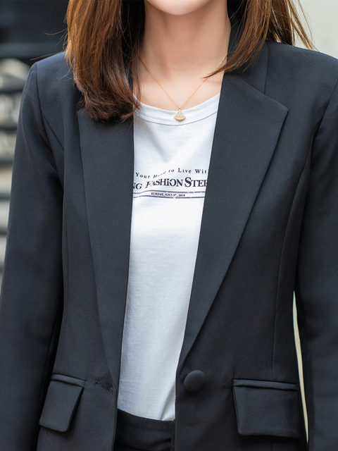 Black suit female college student interview formal suit nine-point ...