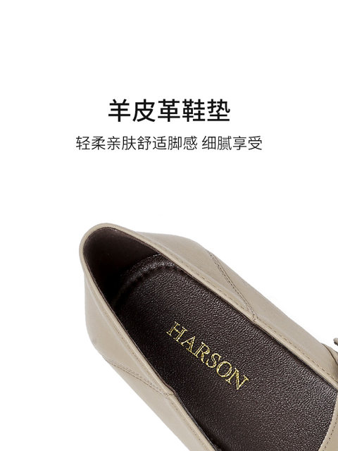Hashan Mary Jane Women's Shoes 2025 Spring New French Fang Ping Hepin ...