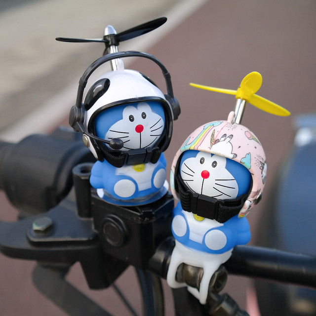 Doraemon Doraemon wearing helmet mountain road bicycle accessories ...