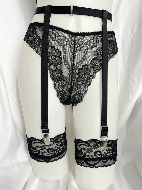 Garter belt underwear, duckbill buckle garter stockings, over-the-knee ...