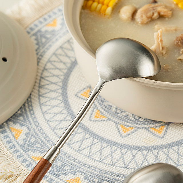 onlyCook Stainless Steel Step Spoon Home Wooden Longpower Small Sketch ...