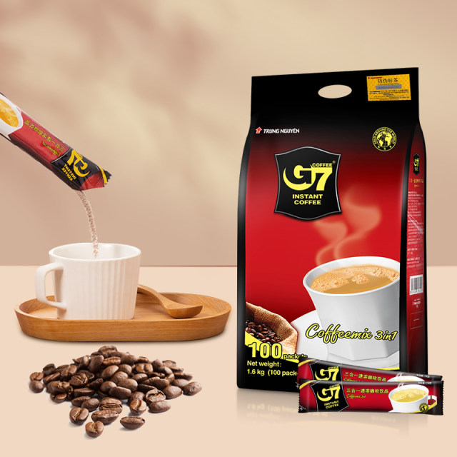 Vietnam Central Plains G7 Coffee Original Flavor Three-in-One Instant Coffee 16g*100 Cups Total ...
