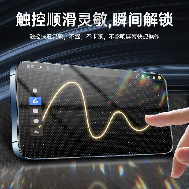 Suitable for iphone16Promax mobile phone tempered film 14plus high ...