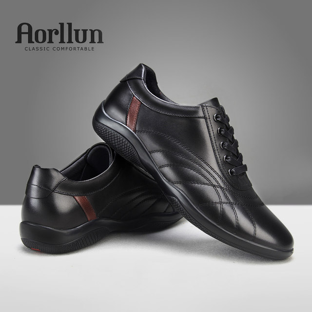 Men's casual leather shoes leather head layer cowhide 2024 new pure ...