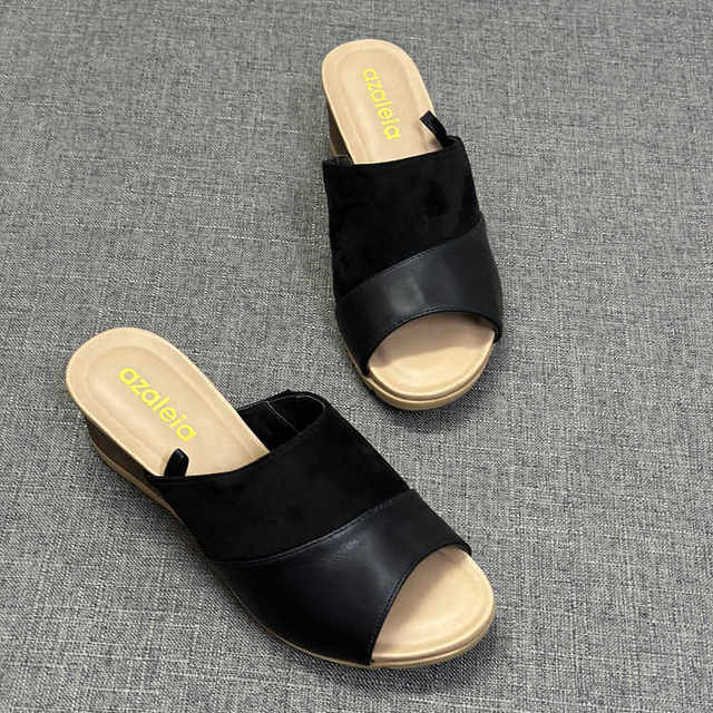 Foreign trade wedge slippers for women to wear outside 2024 new ...
