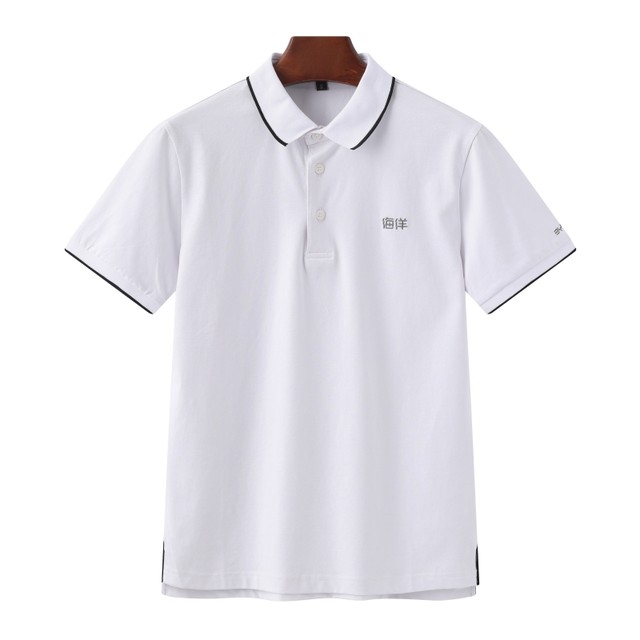 BYD white short-sleeved POLO shirt ocean net combed cotton T-shirt BYD Dynasty 4S shop summer ...