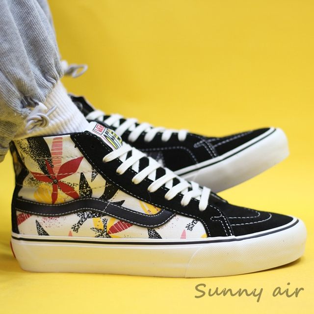 Sunny spot VANS classic high-top SK8-HISF canvas casual men's and women ...