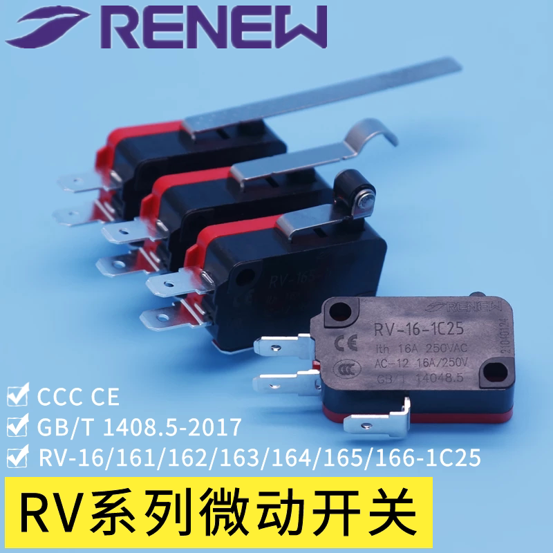 Orchid Bird RV-16-1C25 Micro Switch - Roller Lever, Silver Contact ...