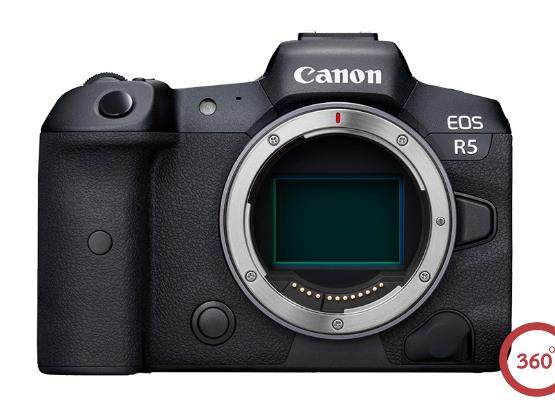 Canon EOS R5 full-frame professional mirrorless camera with 8K uncropped video