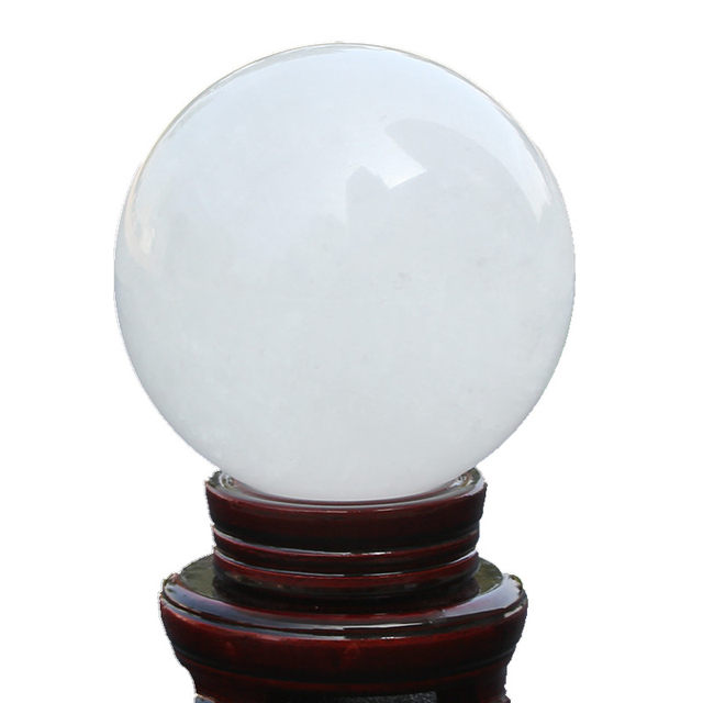 Natural white crystal ball ornaments, pink, purple and yellow ice ...