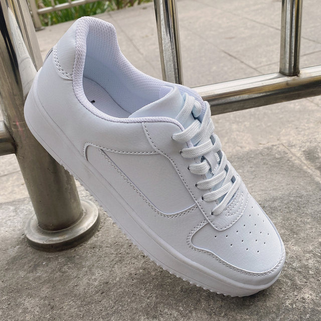 European and American large size sneakers, white shoes, women's classic ...