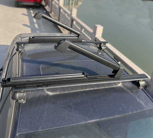 SUV cars top ski shelves with top rack ice and snow sports cooler ...