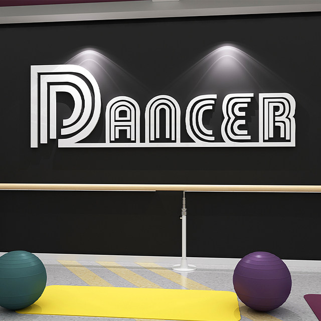 Dance room background wall decoration classroom layout net red punch ...