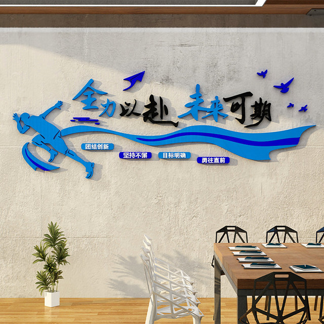 Company background wall team office wall decoration inspirational ...