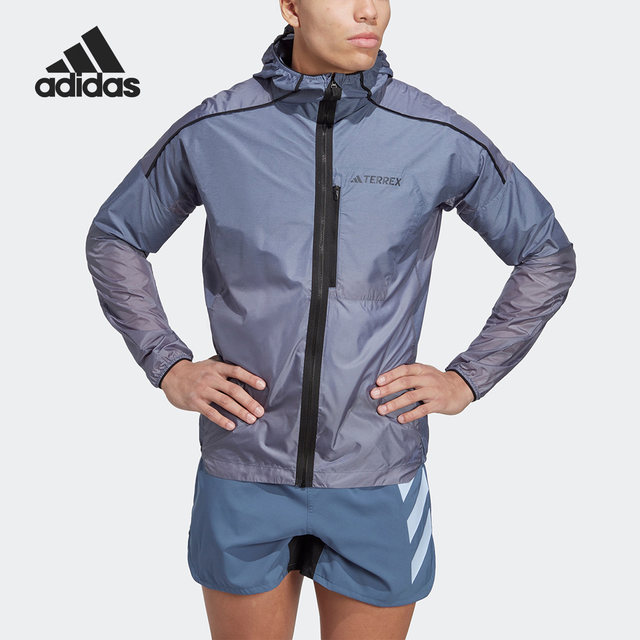 Adidas/Adidas official genuine AGRWWJ outdoor men's sports hooded jacket HT9389