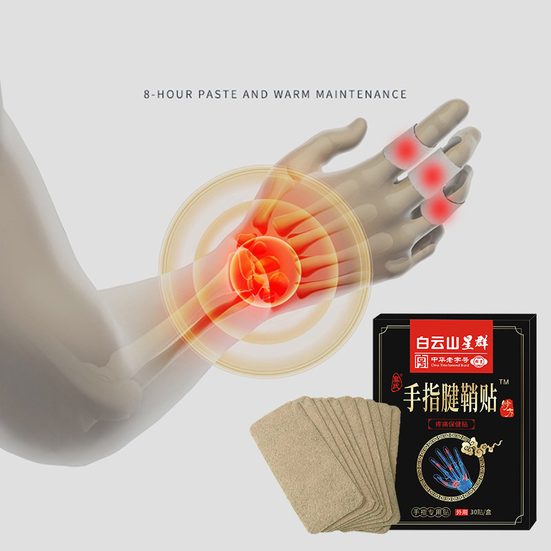 Tendon Sheath Sticker for Elbow, Finger, Wrist Pain Relief - Black Plaster