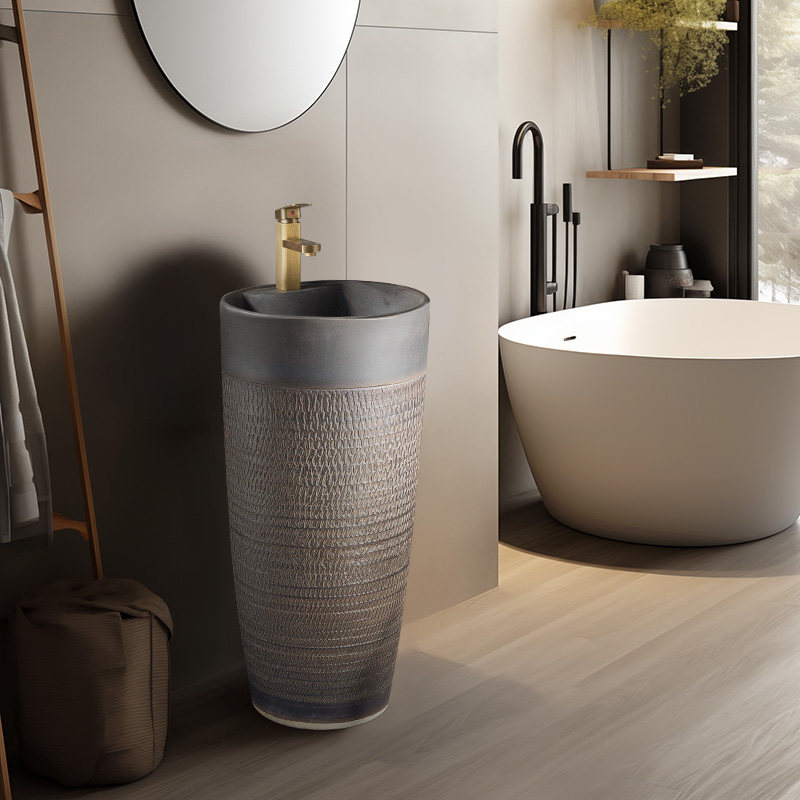 Xinxing Lighting Ceramic Column Wash Basin - 12L Single Hole Sink