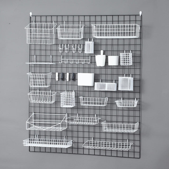 Mesh storage rack hanging basket tray potted supermarket mesh hanging ...