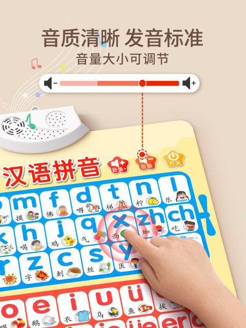 Chinese pinyin alphabet wall stickers spelling training audio wall ...