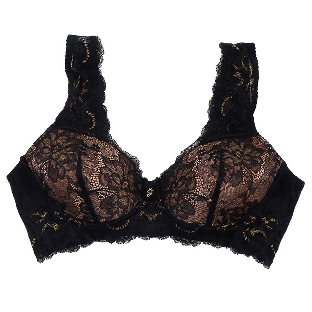 Thin bra large size comfortable and breathable foreign trade luxury ...