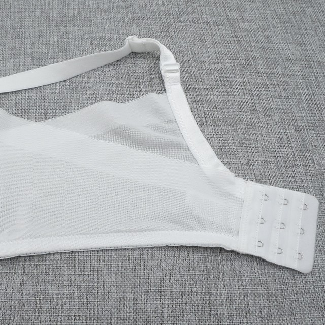 Korean foreign trade non-wired bra thin section white skin tone push-up ...