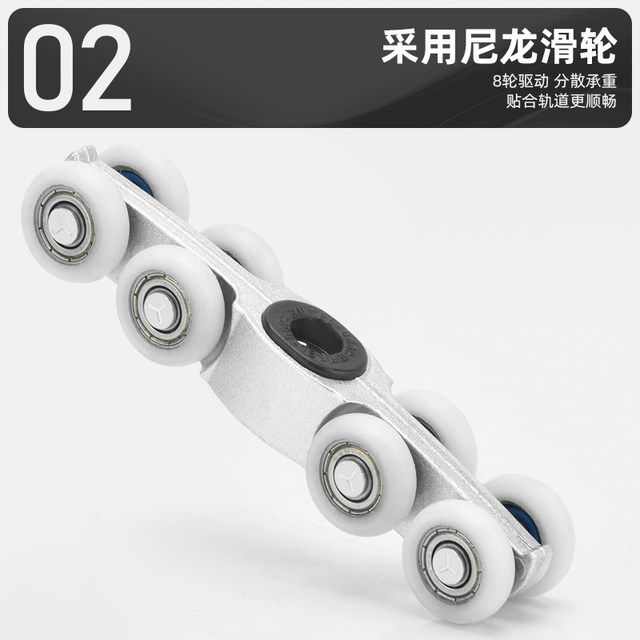 Solid titanium sliding door hanging rail glass door wooden door slide ...