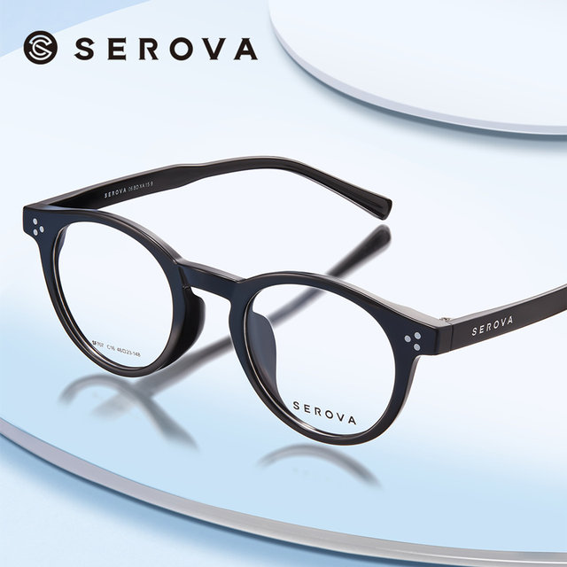 Swarovski glasses frame plain black frame business small frame optical ...