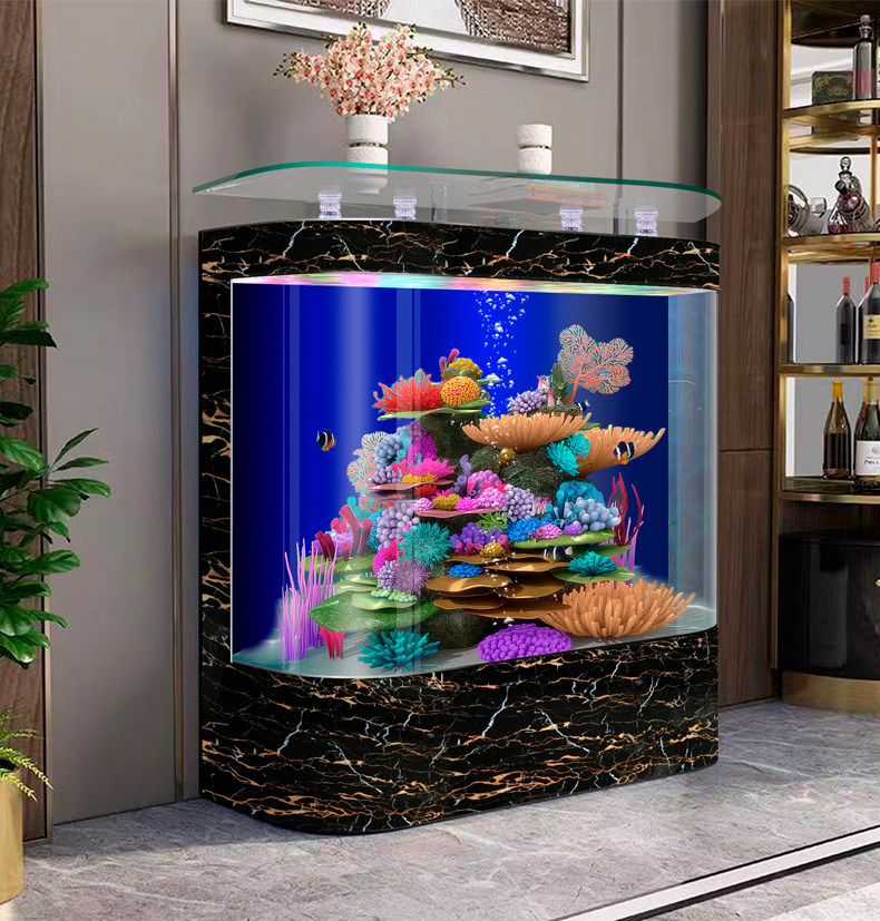 2024 new simple round high-definition glass floor-standing vertical ...