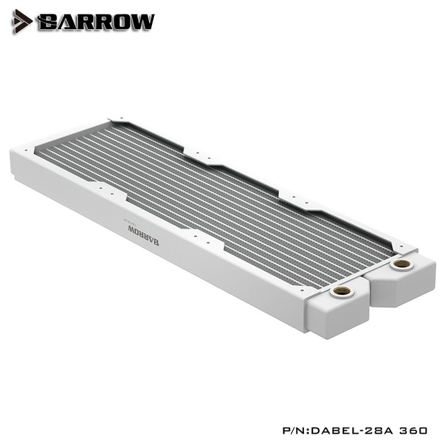 Barrow white single wave copper water cooling radiator 28MM thick DIY ...