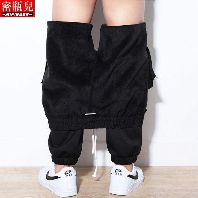 Mount Pinger plus velvet thickened casual sports pants men's loose ...
