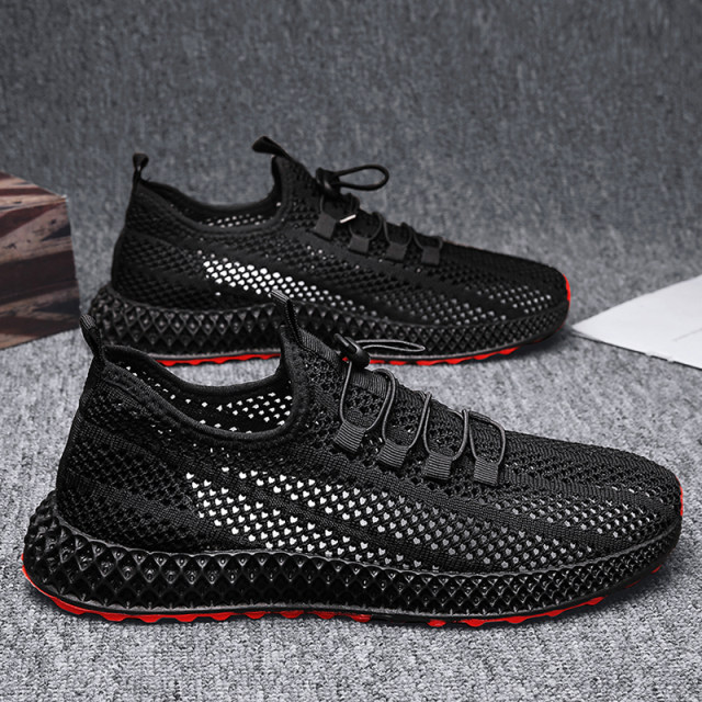 Men's shoes for summer mesh breathable thin mesh hollow mesh shoes for men's running lightweight ...