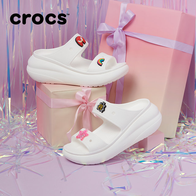 Crocs Crocs puff sandals, clogs, wedges, outdoor thick-soled shoes ...