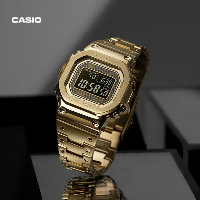 Casio flagship store GMW-B5000 small silver block drop-resistant ...