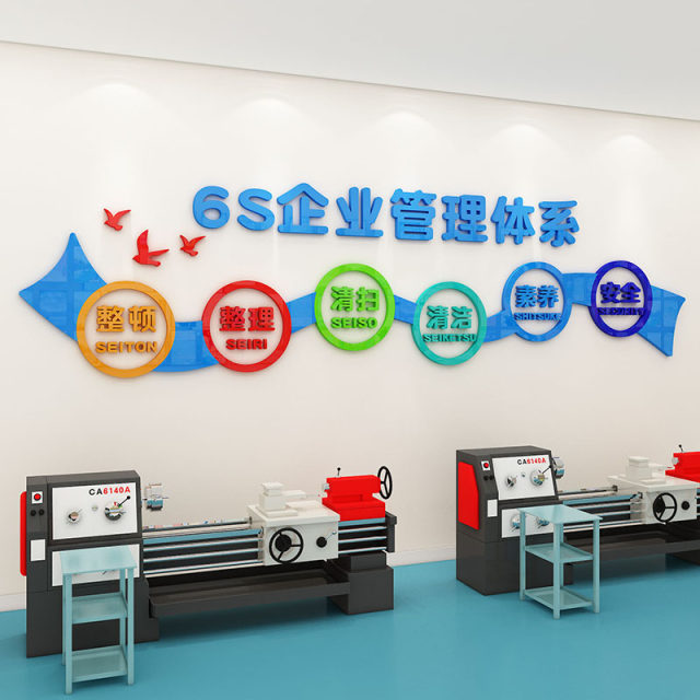 Company corporate culture wall factory workshop 6s management culture ...