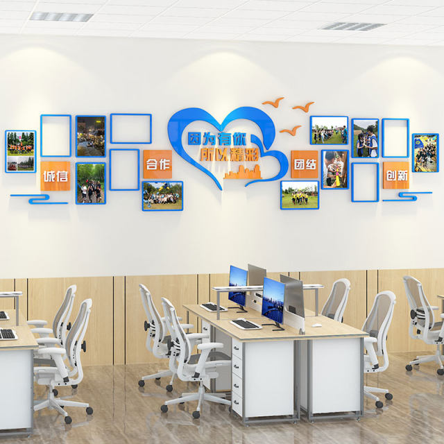 Team Employee Style Display Photo Wall Office Atmosphere Layout ...