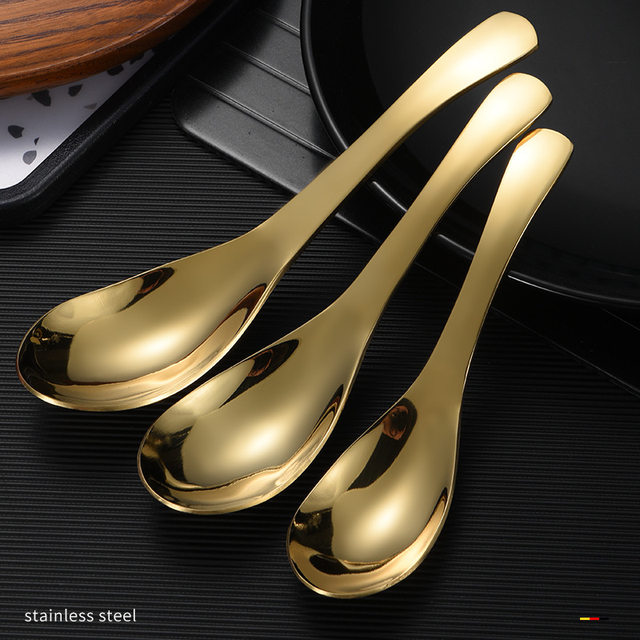 304 stainless steel court round head spoon hotel restaurant restaurant ...