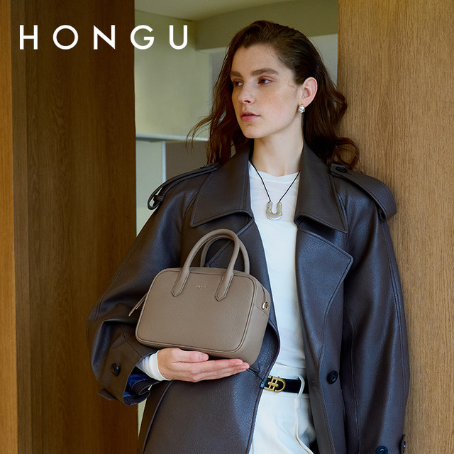 Honggu Bag 2024 New Textured Genuine Leather Shoulder Crossbody Bag ...