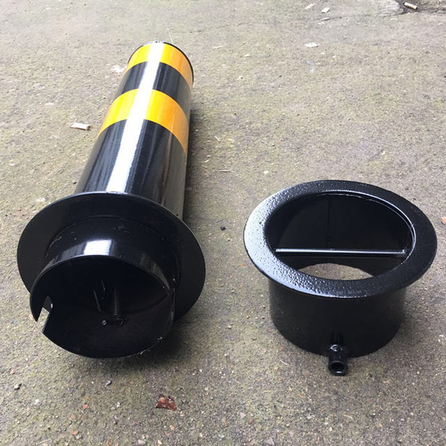 Customized pre-embedded movable roadblocks with locking iron warning ...