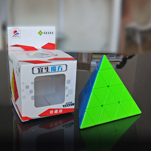 Fourth-order pyramid Rubik's cube special-shaped triangle competition ...