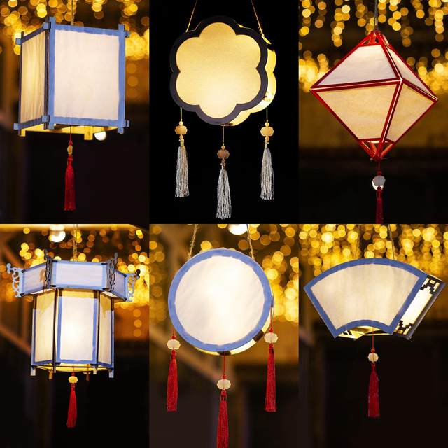 Mid-Autumn Festival children's handmade diy lantern painting graffiti ...