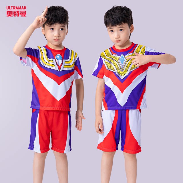 Ultraman Zeta clothes summer boys short-sleeved T-shirt suit new quick ...