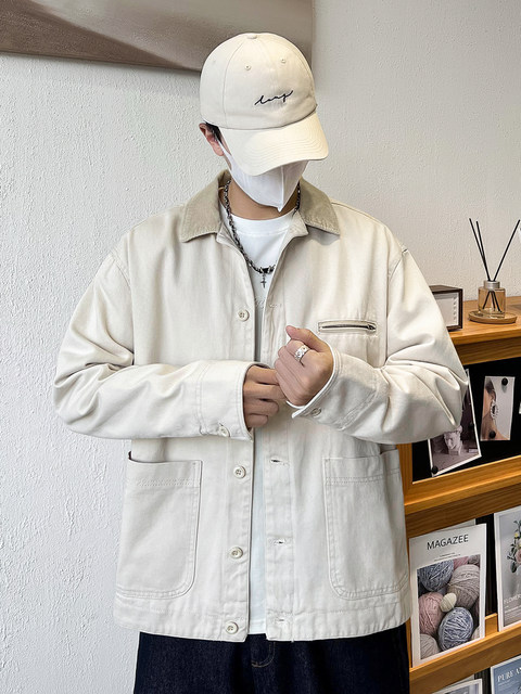 Michigan denim high-end pure cotton heavyweight work jacket men's ...