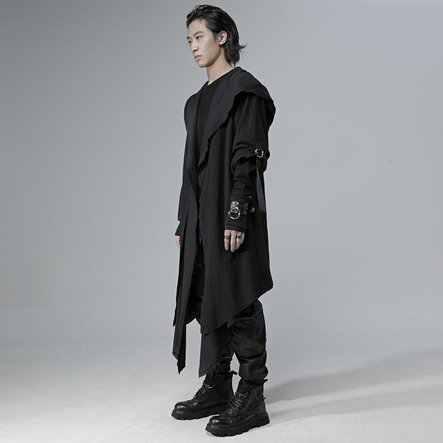 Decadent elements dark cloak windbreaker thin cape jacket hooded ...